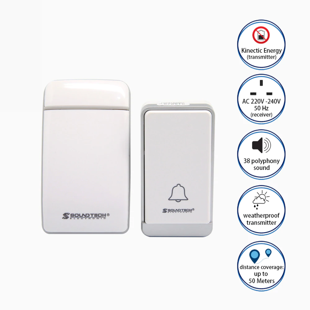 KINETIC WIRELESS DIGITAL DOORBELL DA-028 – Maudire Distribution
